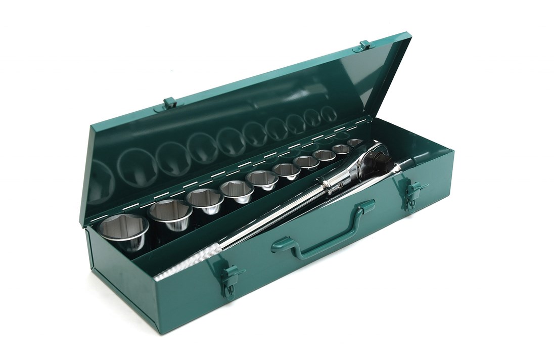 Socket wrench set, 15-piece, mm, K 4672 - Kamasa Tools