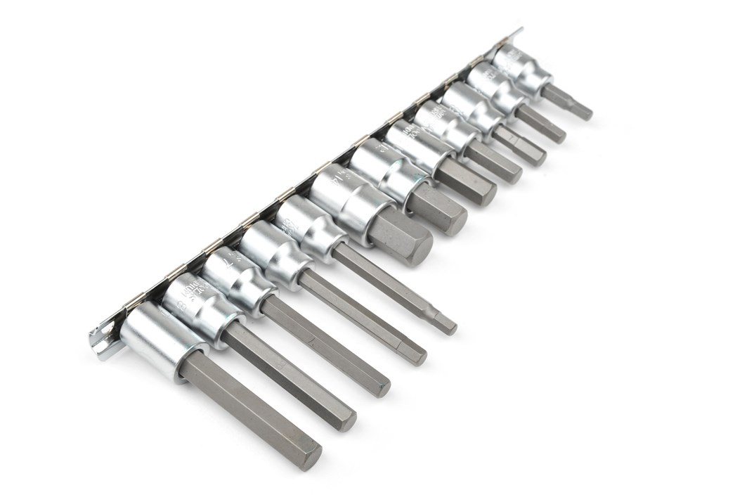 Bit socket set, Hex head, 12-piece, mm, K 4102 - Kamasa Tools