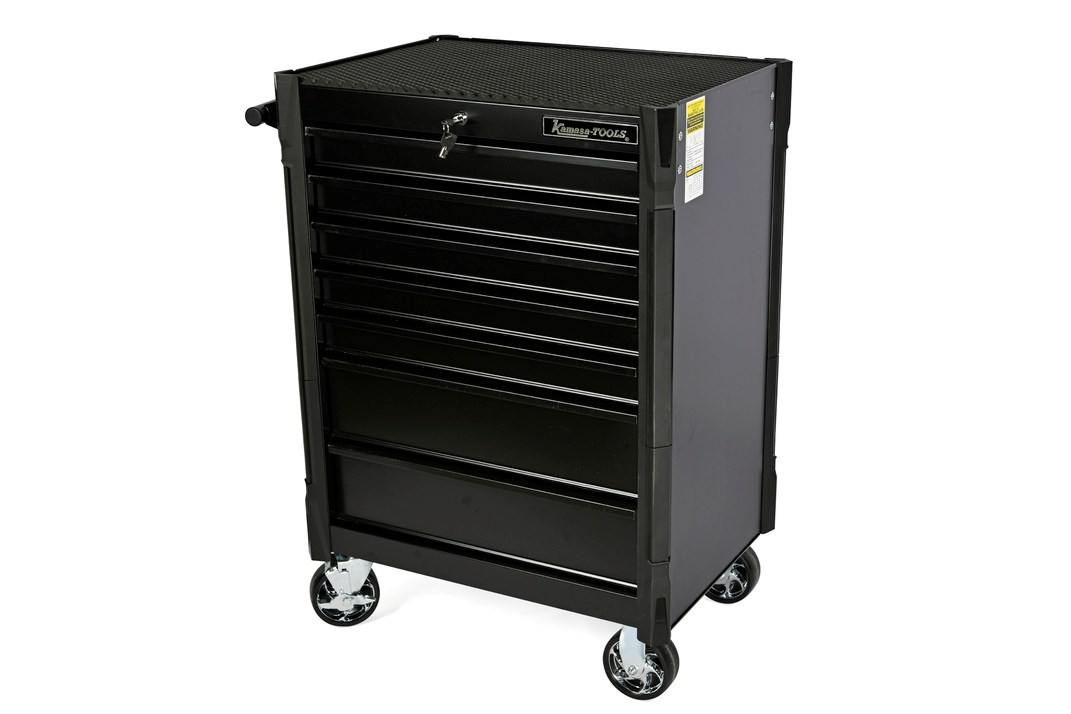 Tool trolley, 7 drawers, black, K 10771 - Kamasa Tools