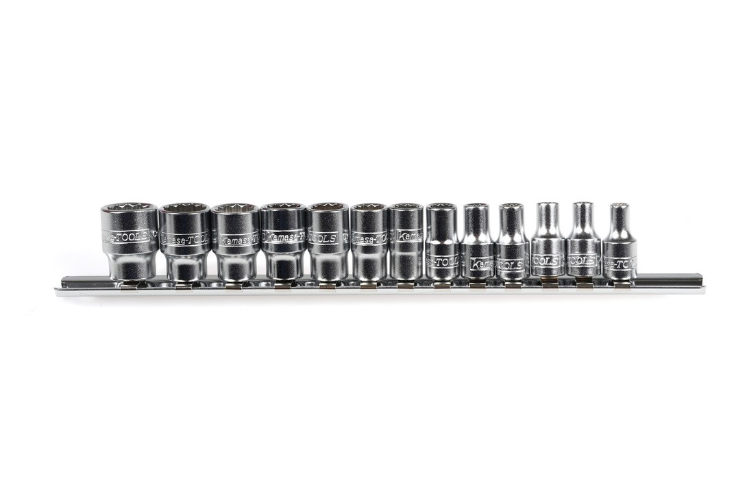 Socket set mm, 13 piece, K 23100 - Kamasa Tools