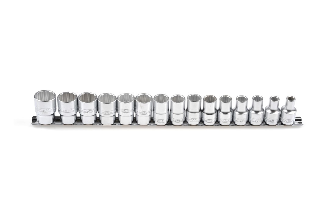 Socket set, inch, 14 pcs, K 24906 - Kamasa Tools